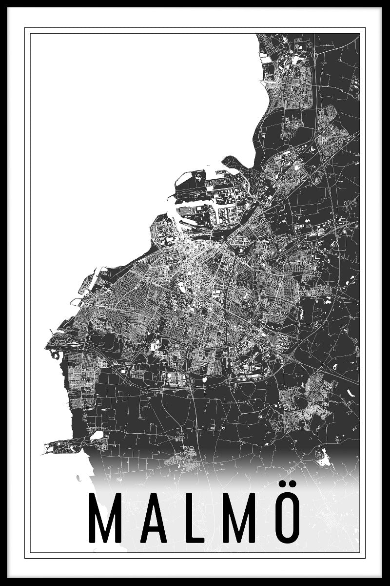 Malmö Karta N02 Poster – Artiks Maps and Posters Online